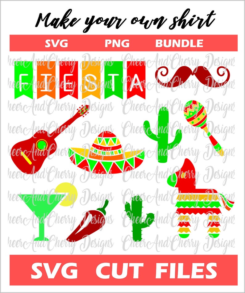 Cinco De Mayo SVG Bundle Mexican Fiesta Clip Art Pinata - Etsy