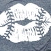Distressed Baseball Lips SVG, Baseball Mom Svg, Baseball Kiss Svg ...