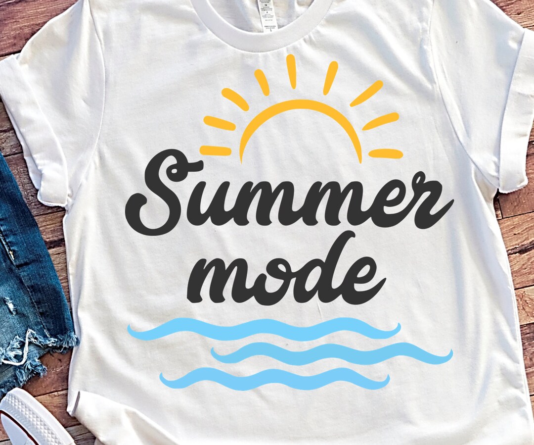 Summer Mode Svg, Summer Svg, Beach Svg Cricut, Sea and Sun Svg Ocean ...