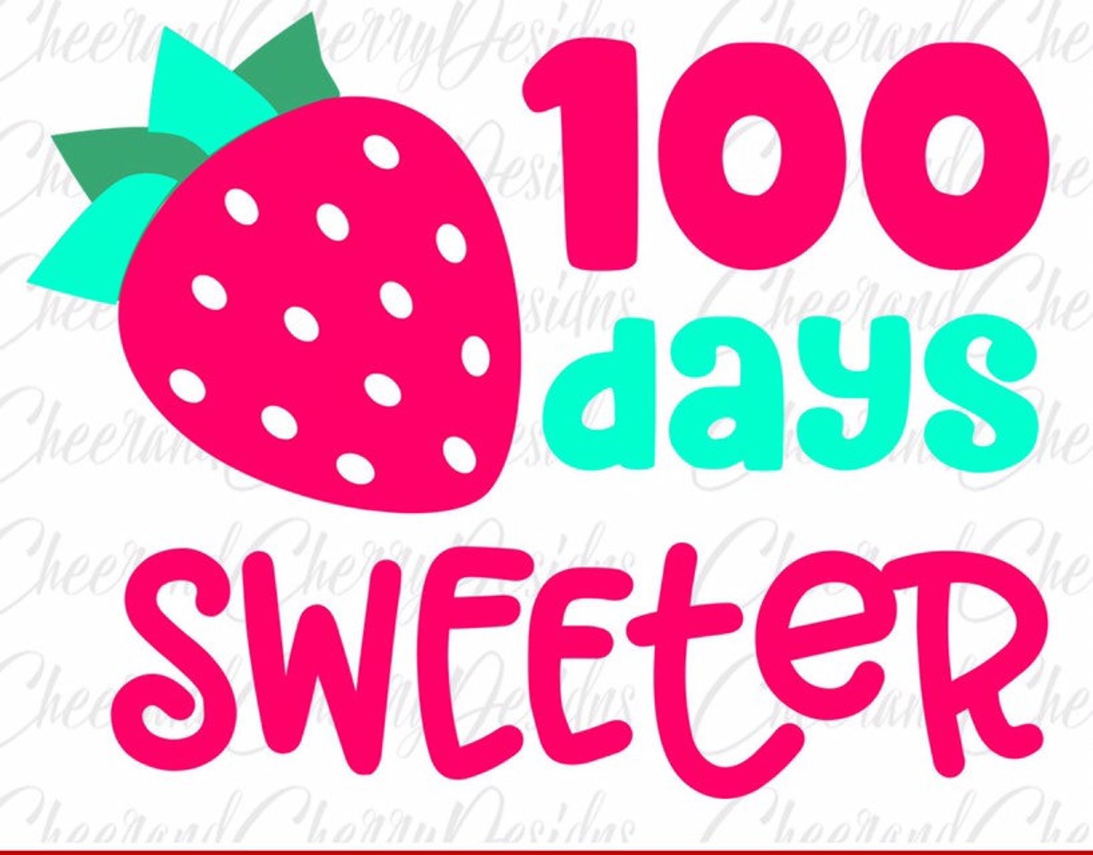 100 Days Sweeter Svg 100th Day of School Svg 100 Days of - Etsy