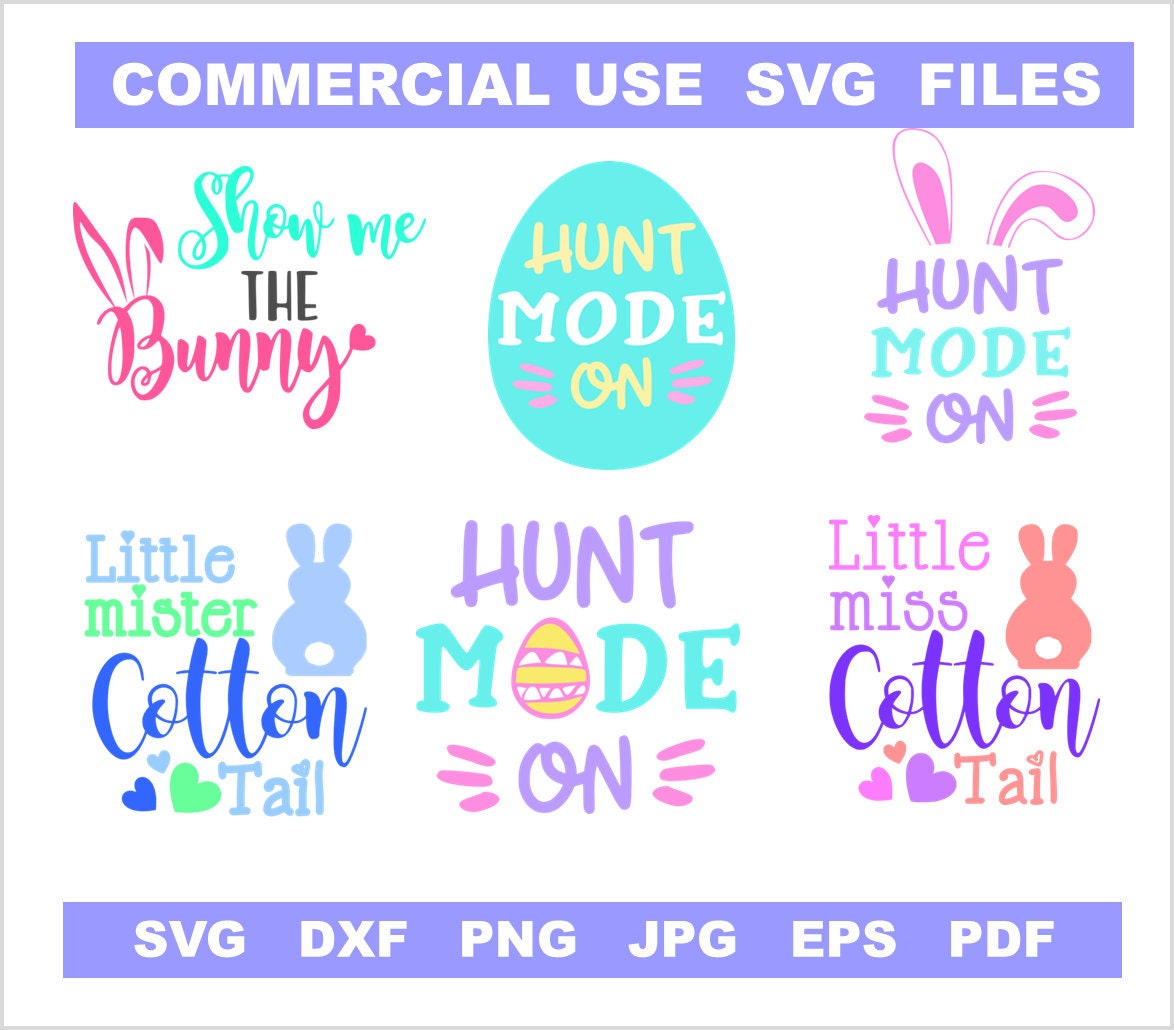 Easter SVG Bundle 50 Designs Svg Dxf Png Cut Files for Silhouette Cameo ...