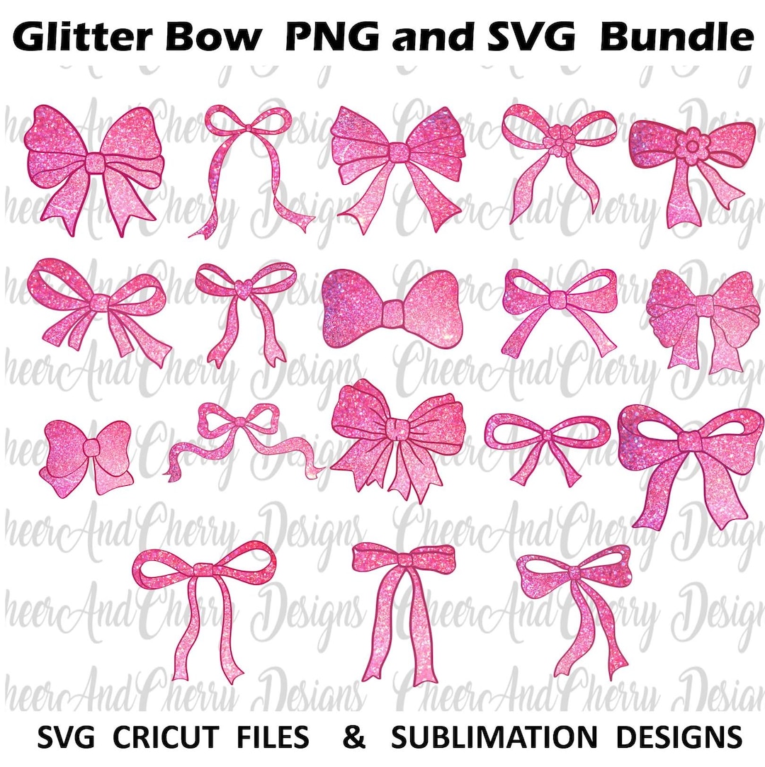 Coquette Bow Svg Bundle -18 Bows Png Files Vintage Ribbon Svg Long ...