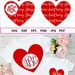 Heart Monogram Svg for Valentines Day Svg Files for Cricut Silhouette ...