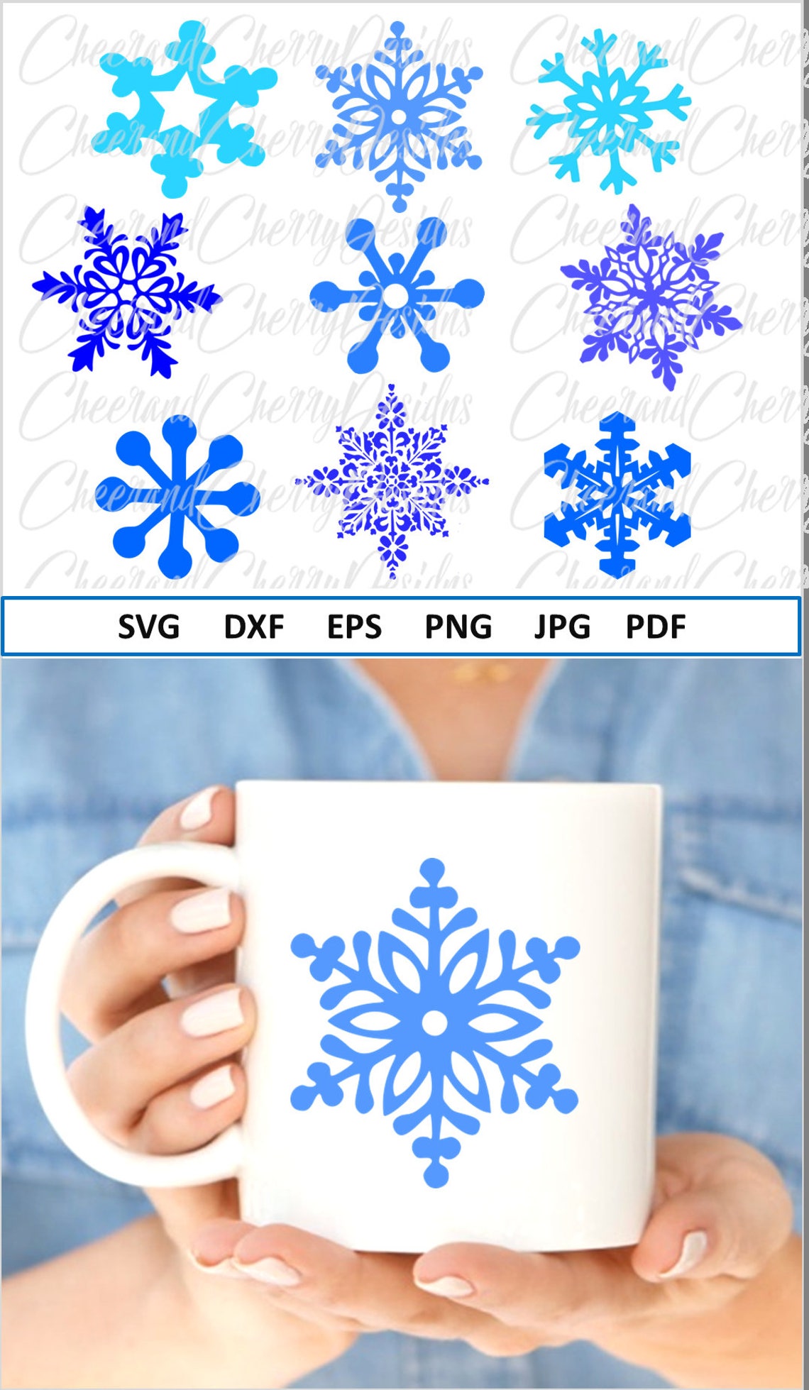 Snowflake Svg for Christmas SVG design Snowflakes Svg file for | Etsy