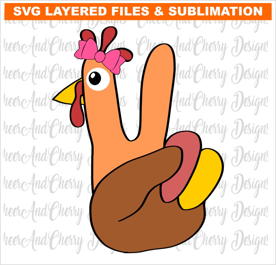 Peace Sign Turkey Png Svg Bundle, Thanksgiving Family Svg Turkey Svg ...