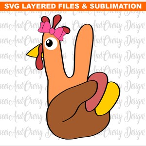 Peace Sign Turkey Png Svg Bundle, Thanksgiving Family Svg Turkey Svg ...
