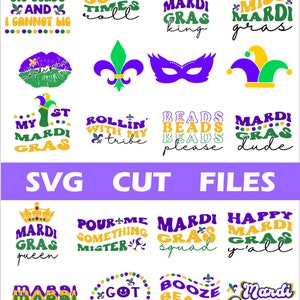 Mardi Gras SVG Bundle, Mardi Gra Sublimation PNG Files, Carnival Svg ...