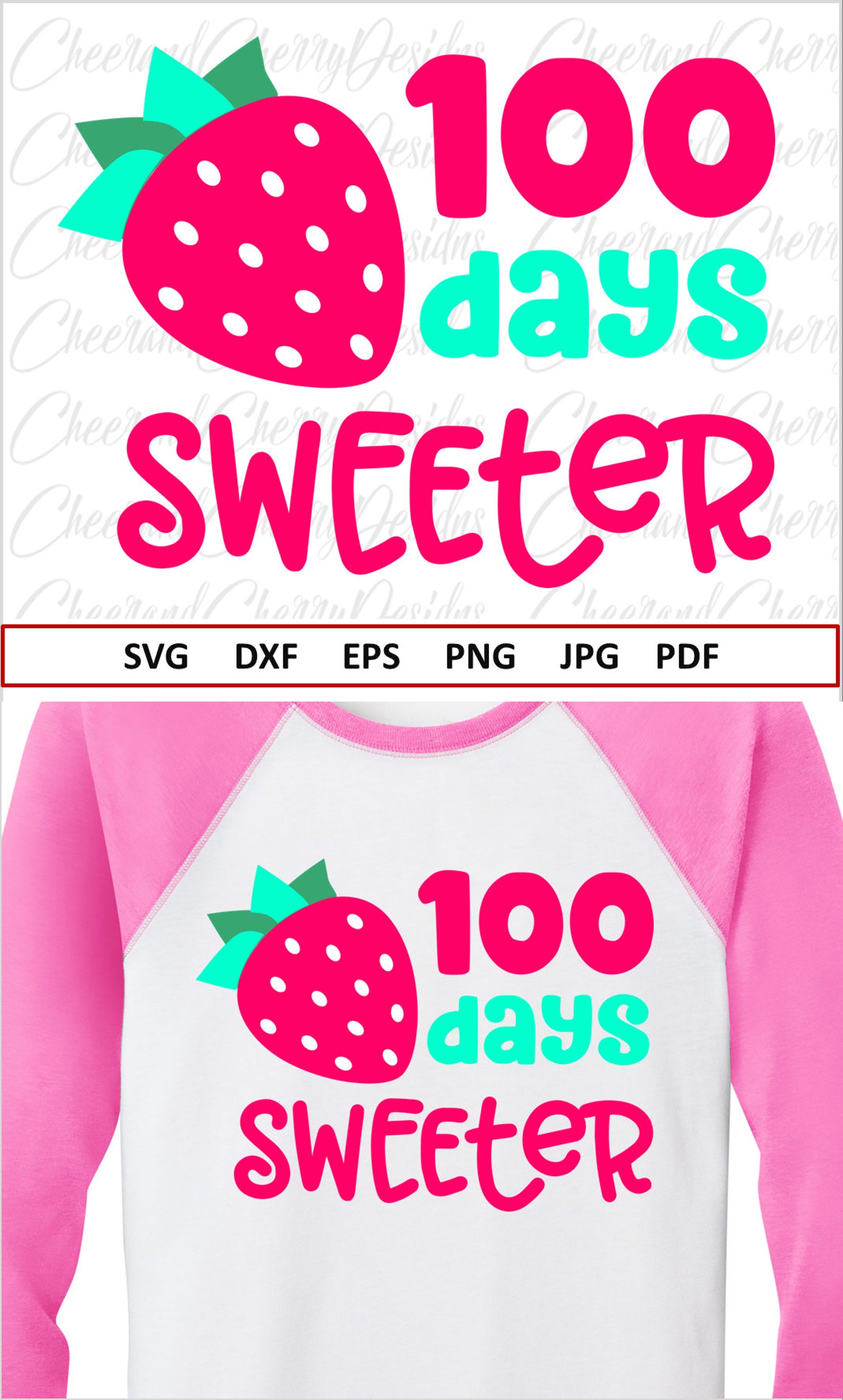 100 Days Sweeter Svg 100th Day of School Svg 100 Days of | Etsy