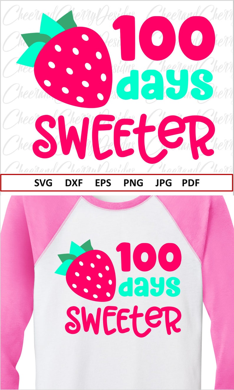 100 Days Sweeter Svg 100th Day of School Svg 100 Days of - Etsy