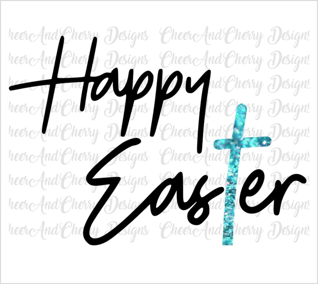 Happy Easter Cross SVG: Cricut & Silhouette Cut File - Etsy