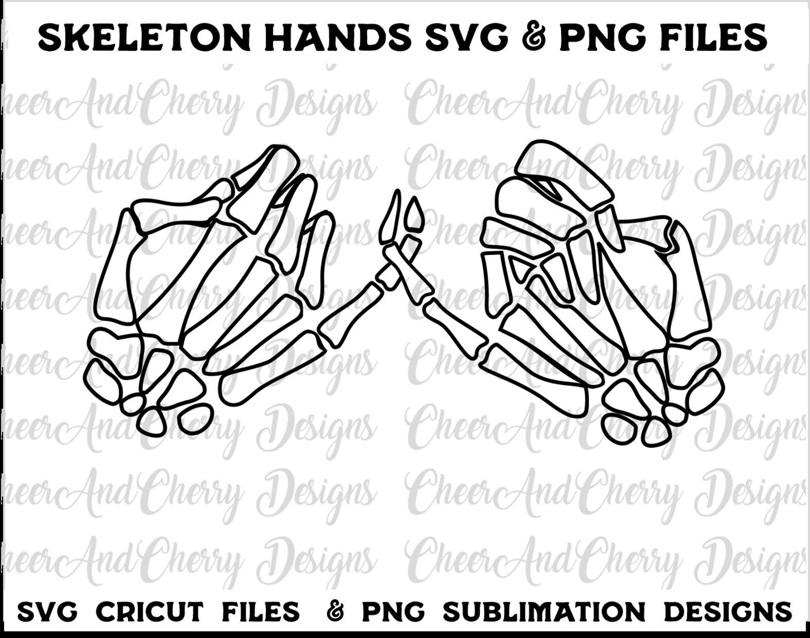 Skeleton Hands SVG PNG Bundle, Halloween Svg Stay Spooky Svg Pinky ...