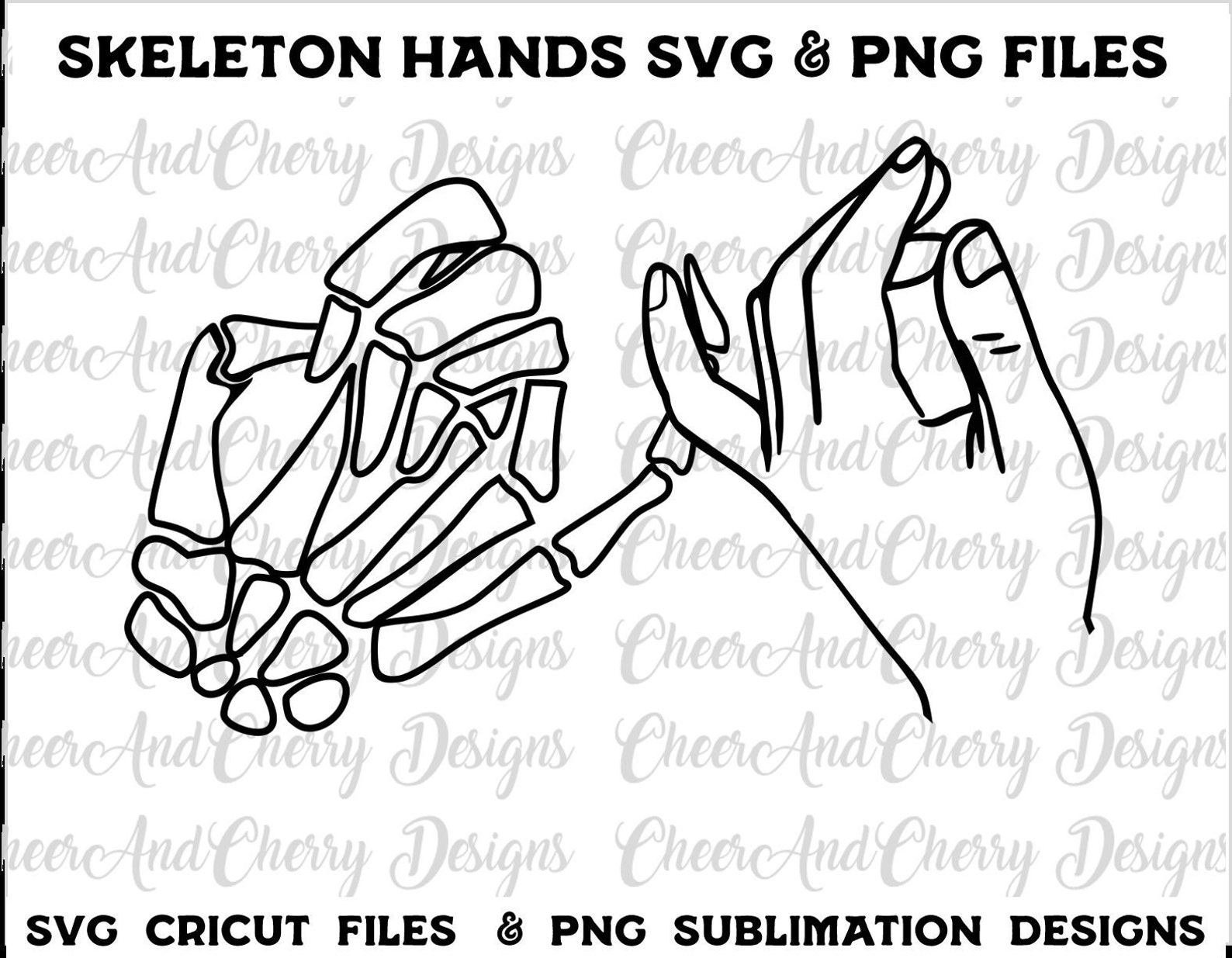 Skeleton Hands SVG PNG Bundle, Halloween Svg Stay Spooky Svg Pinky ...