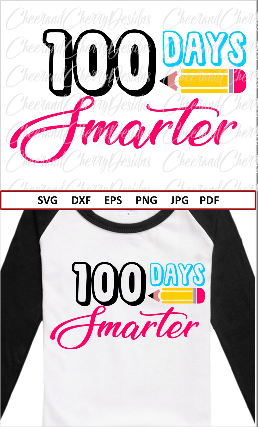 100 Day of School Svg for Teacher Svg 100 Days Smarter SVG for - Etsy