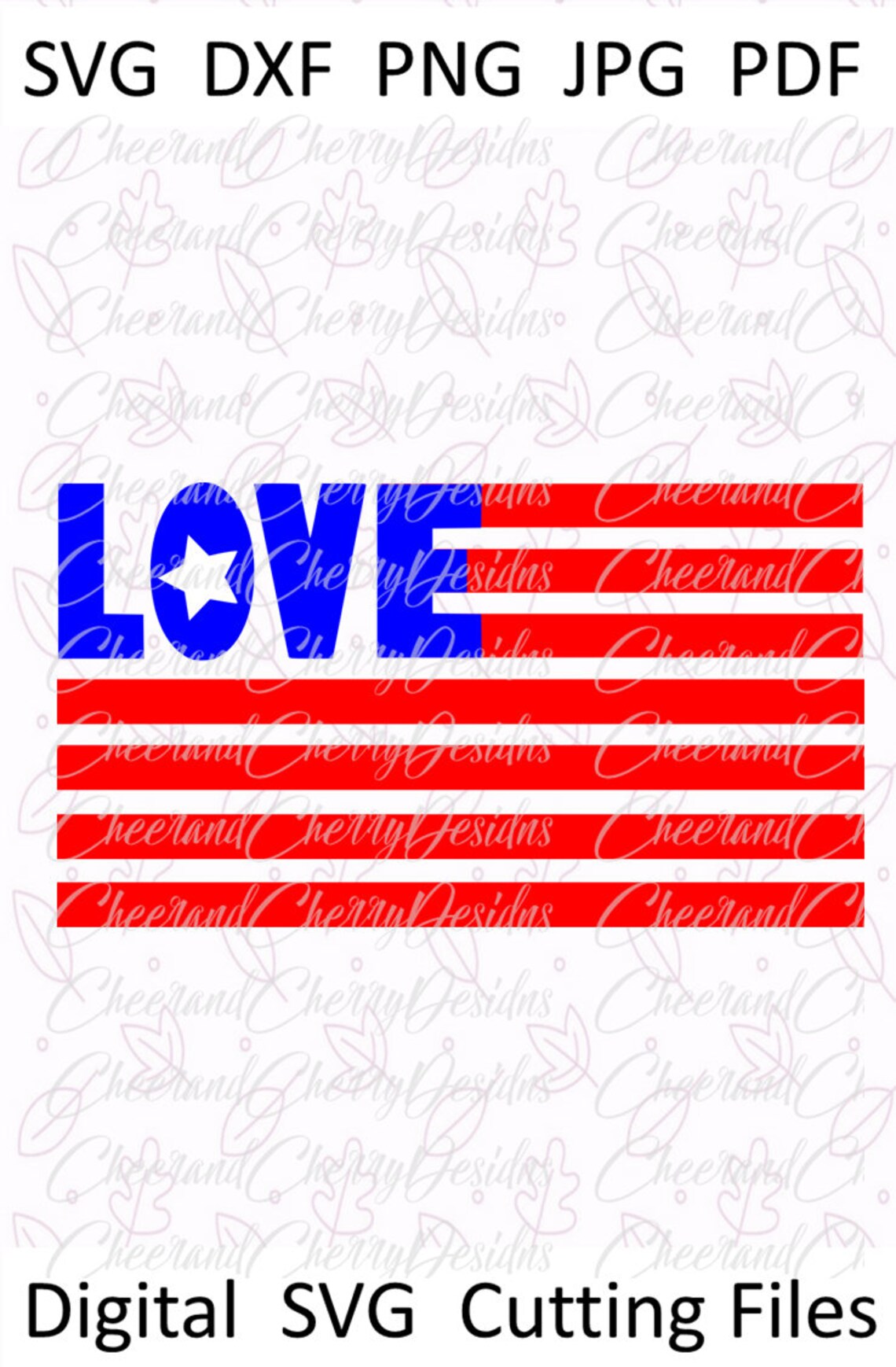 Love USA Flag SVG Files for Cricut Silhouette Iron on Vinyl - Etsy