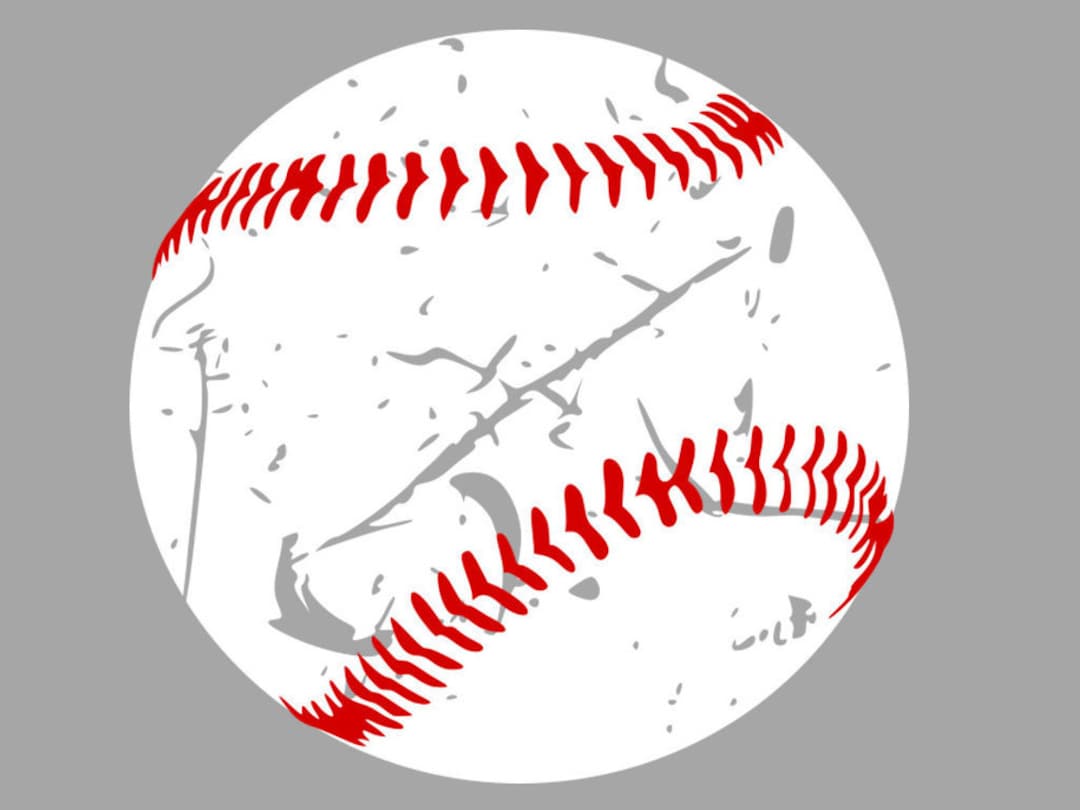 Distressed Baseball Svg for Cricut, Grunge Baseball Cut Files, Rustic ...