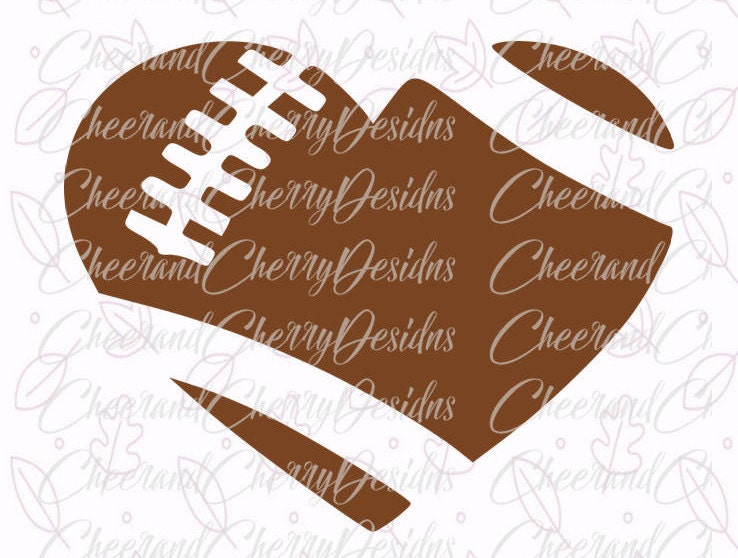 Football Heart SVG Football Svg design heart football svg | Etsy