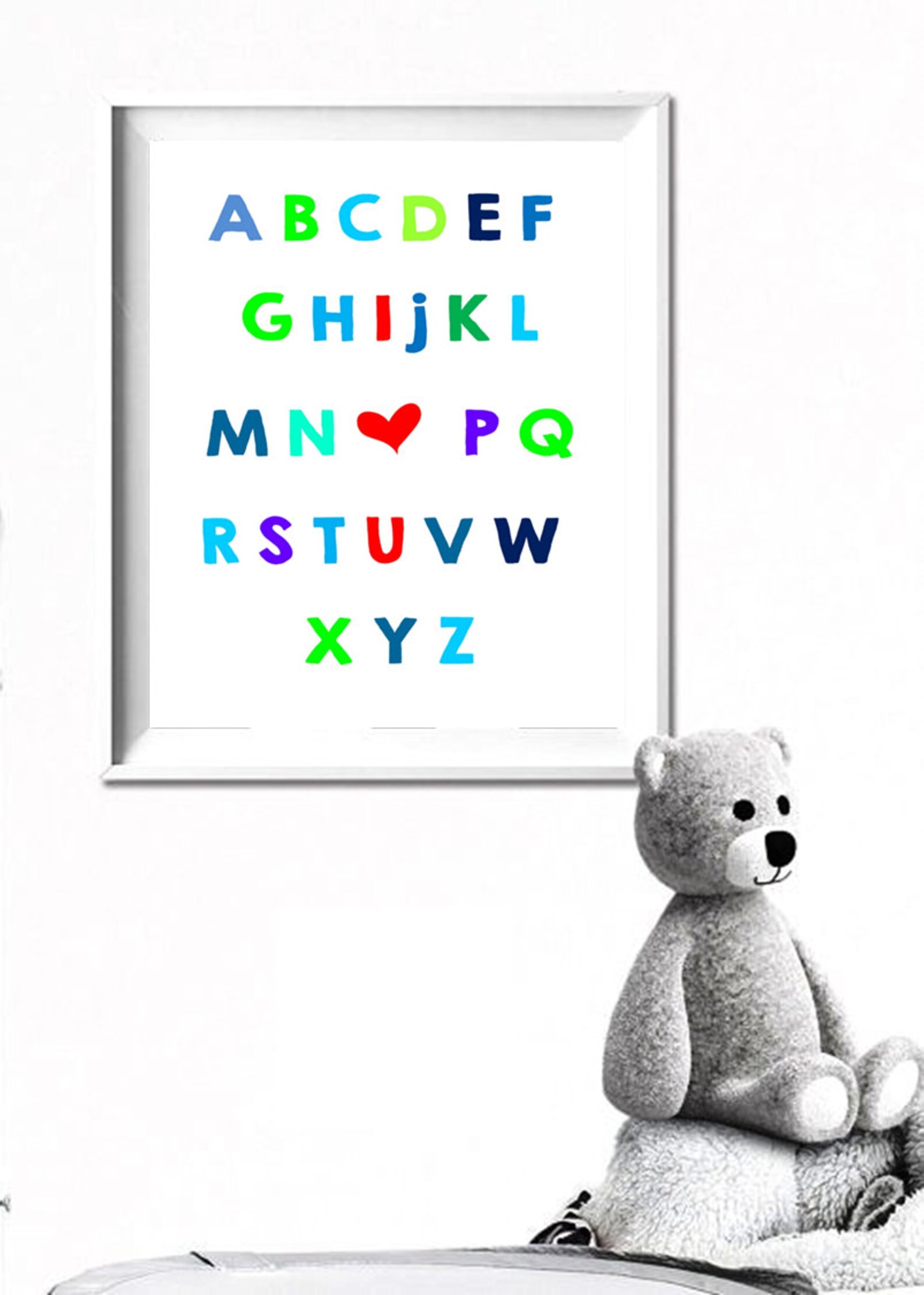 ABC Wall Art Alphabet Print ABC printable Abc poster | Etsy