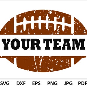 Distressed Football Monogram Svg Split Football Monogram Svg Distressed ...