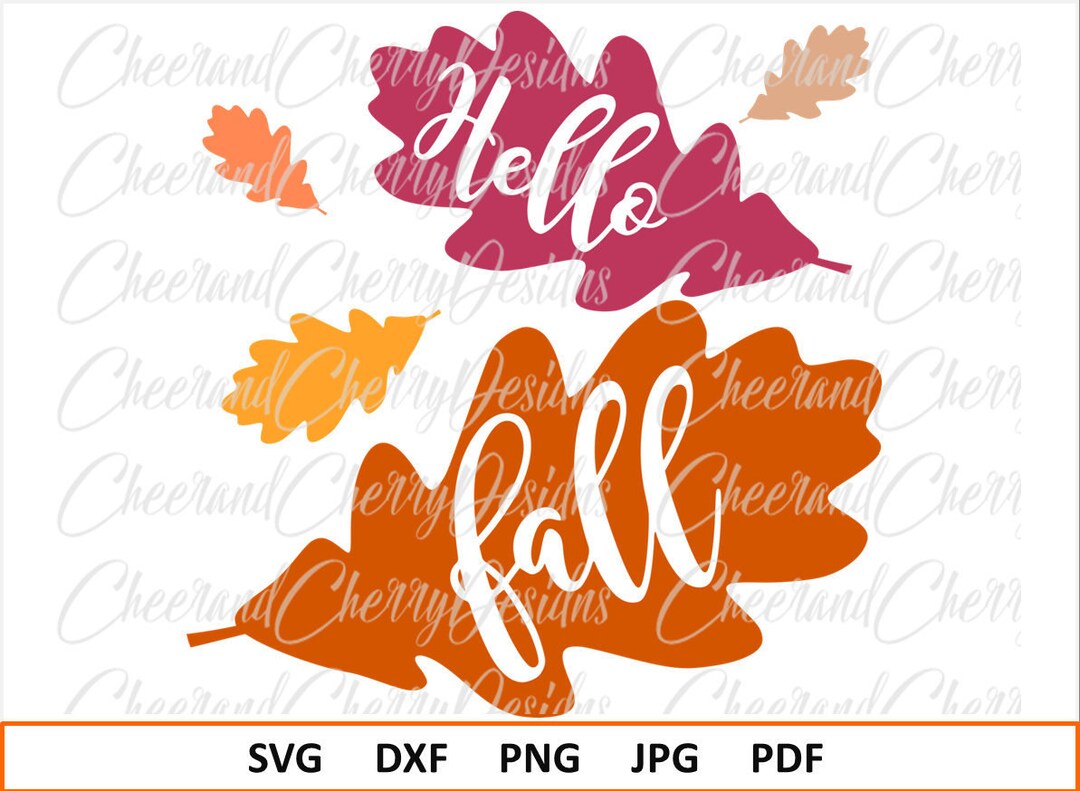 Hello Fall Svg Fall Cut File Fall DXF Fall Clipart Fall Printable Fall ...