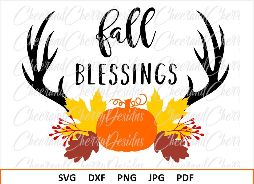 Thanksgiving Monogram SVG Antler Svg Fall SVG Files Thanksgiving SVG ...