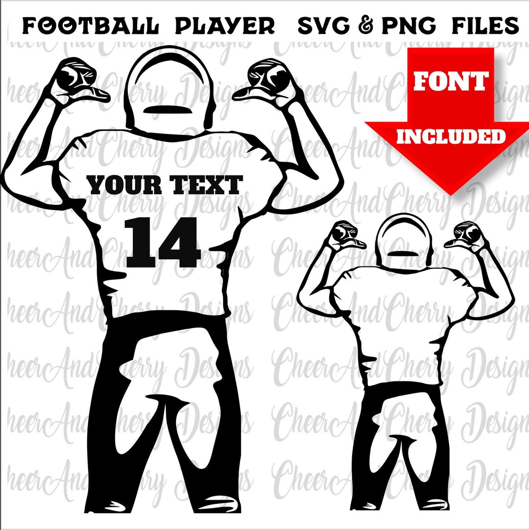 Custom Football Player SVG PNG Football Svg Free Font Football Name Svg ...