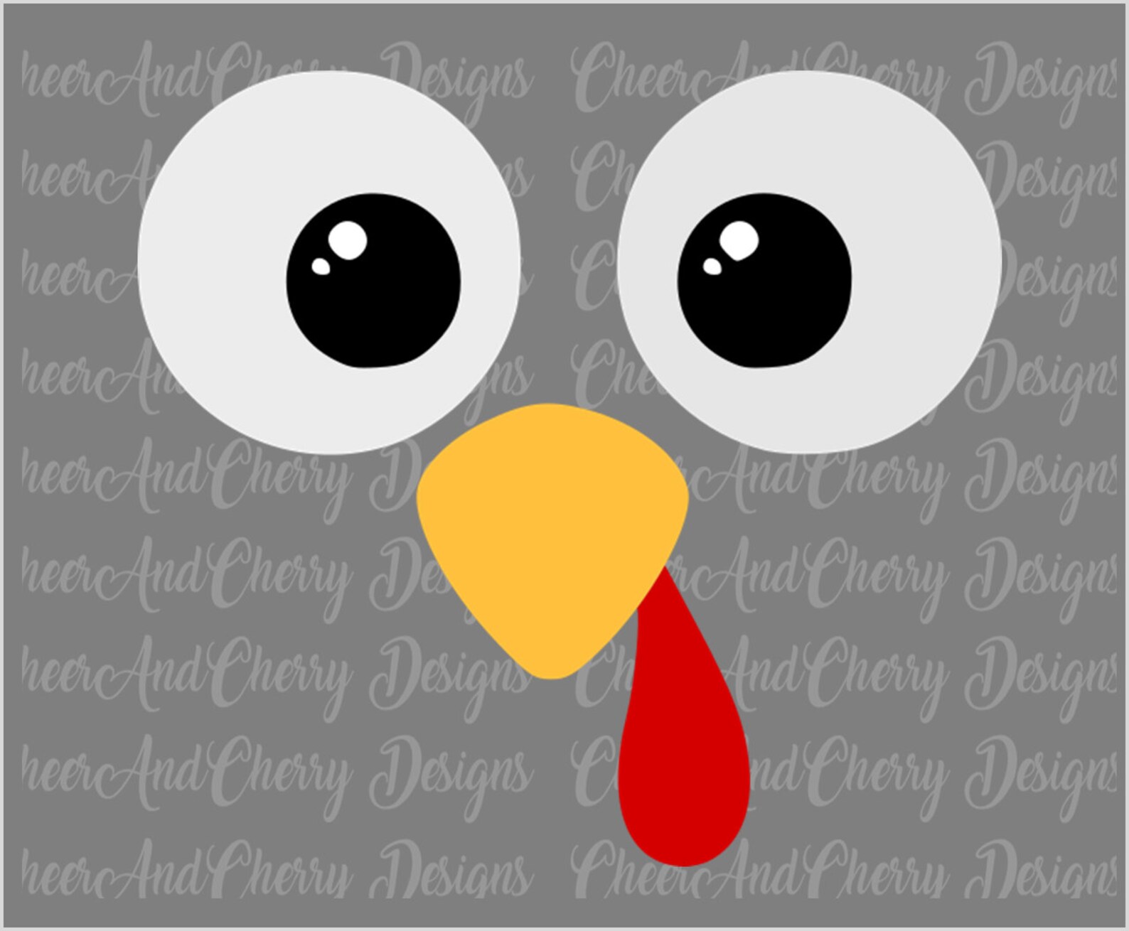 Turkey Face SVG Thanksgiving SVG File for Cricut Silhouette | Etsy