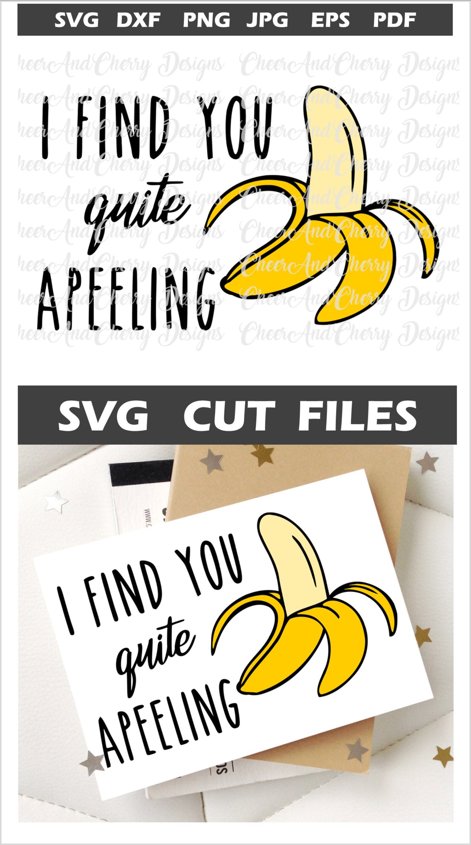 Funny Valentine Svg I Find You Quite Apeeling Svg for - Etsy