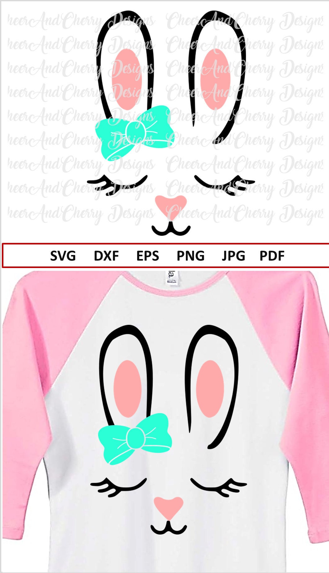 Easter Bunny Svg Bunny Face Svg Easter Svg Files for Cricut - Etsy