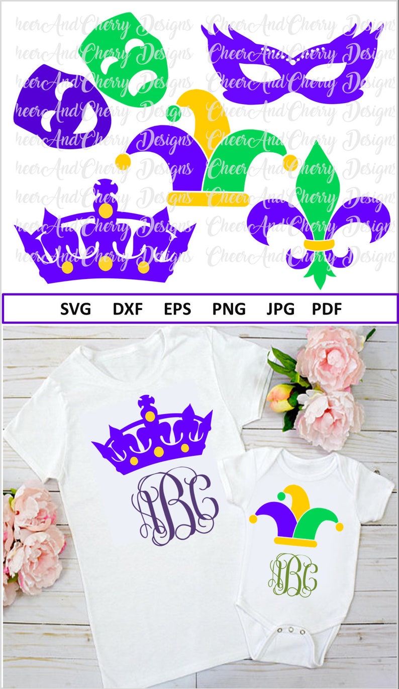 Mardi Gras Bundle Svg for Mardi Gras Svg Monogram Svg for - Etsy