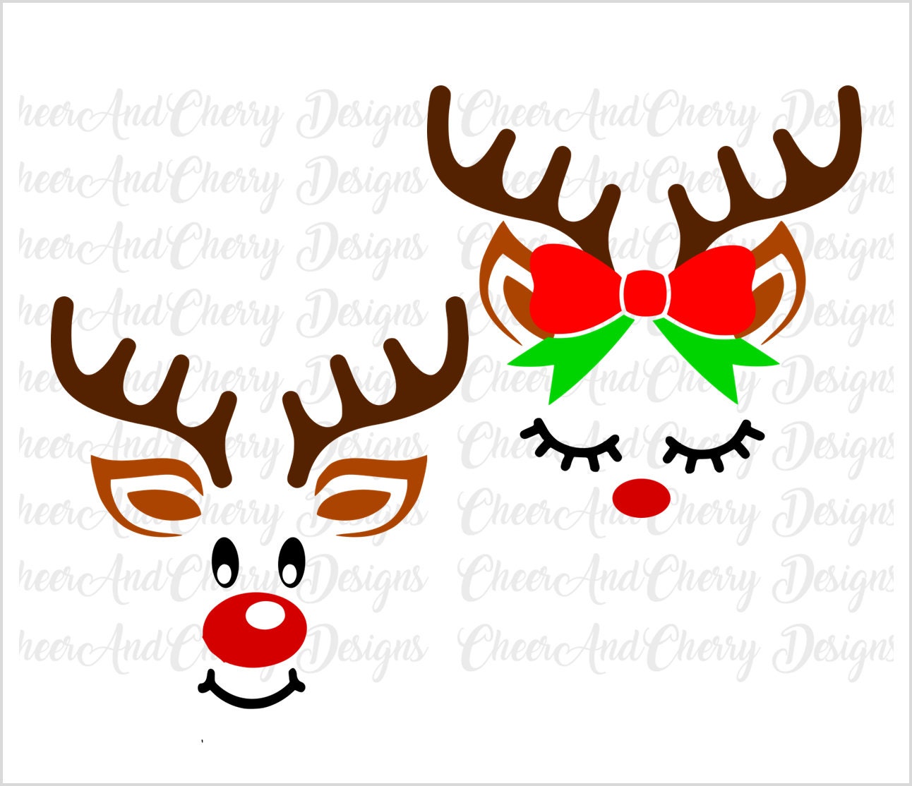 Reindeer svg Christmas svg reindeer face svg Christmas deer | Etsy