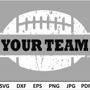 Distressed Football Monogram Svg Split Football Monogram Svg Distressed ...