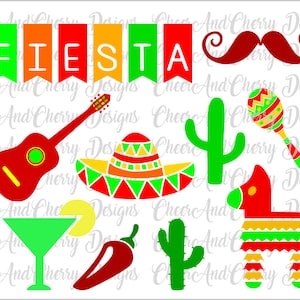 Cinco De Mayo SVG Bundle , Mexican Fiesta Clip Art, Pinata Sombrero ...