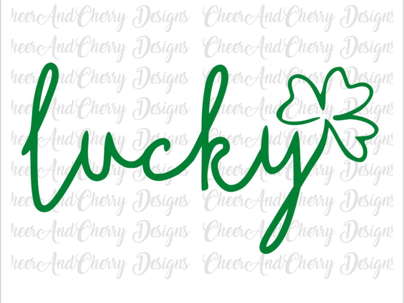 Lucky SVG files for Cricut Silhouette Iron on hand lettered | Etsy