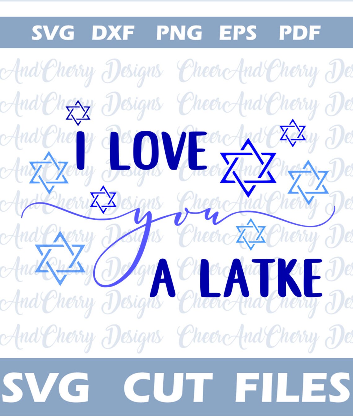 I Love You a Latke Svg, Hanukkah Svg for Cricut Silhouette Iron On ...