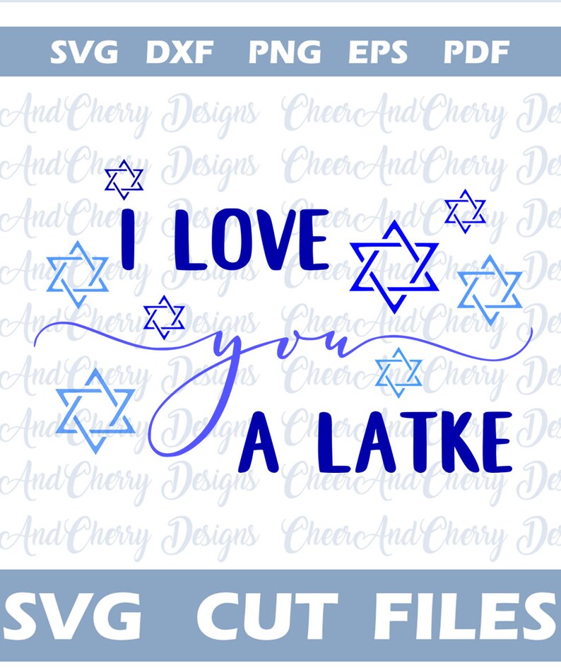 I Love You a Latke Svg Hanukkah Svg for Cricut Silhouette - Etsy