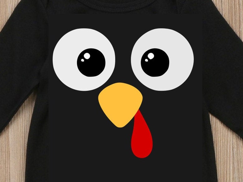 Turkey face SVG Thanksgiving SVG file for Cricut Silhouette | Etsy