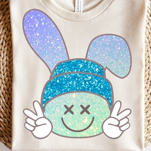 Bunny Face Svg Png Retro Easter Bunny Svg for Boys Smiling Face Png ...