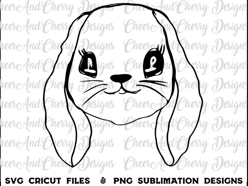 Custom Bunny Face SVG PNG Bundle - 6 Easter Svg Files Easter Bunny Svg ...