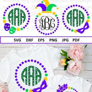 Mardi Gras Bundle Svg for Mardi Gras Svg Monogram Svg for Cricut ...