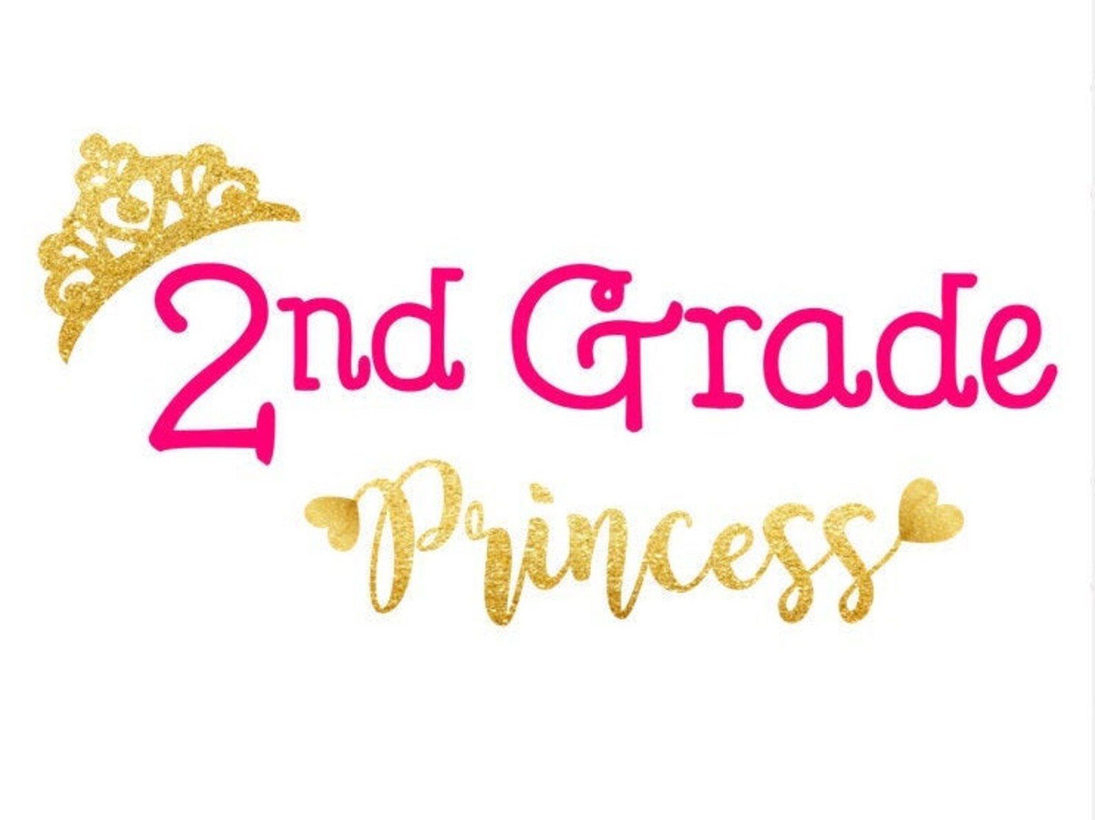 2nd Grade Princess SVG Second Grade Girl Svg Back to School - Etsy