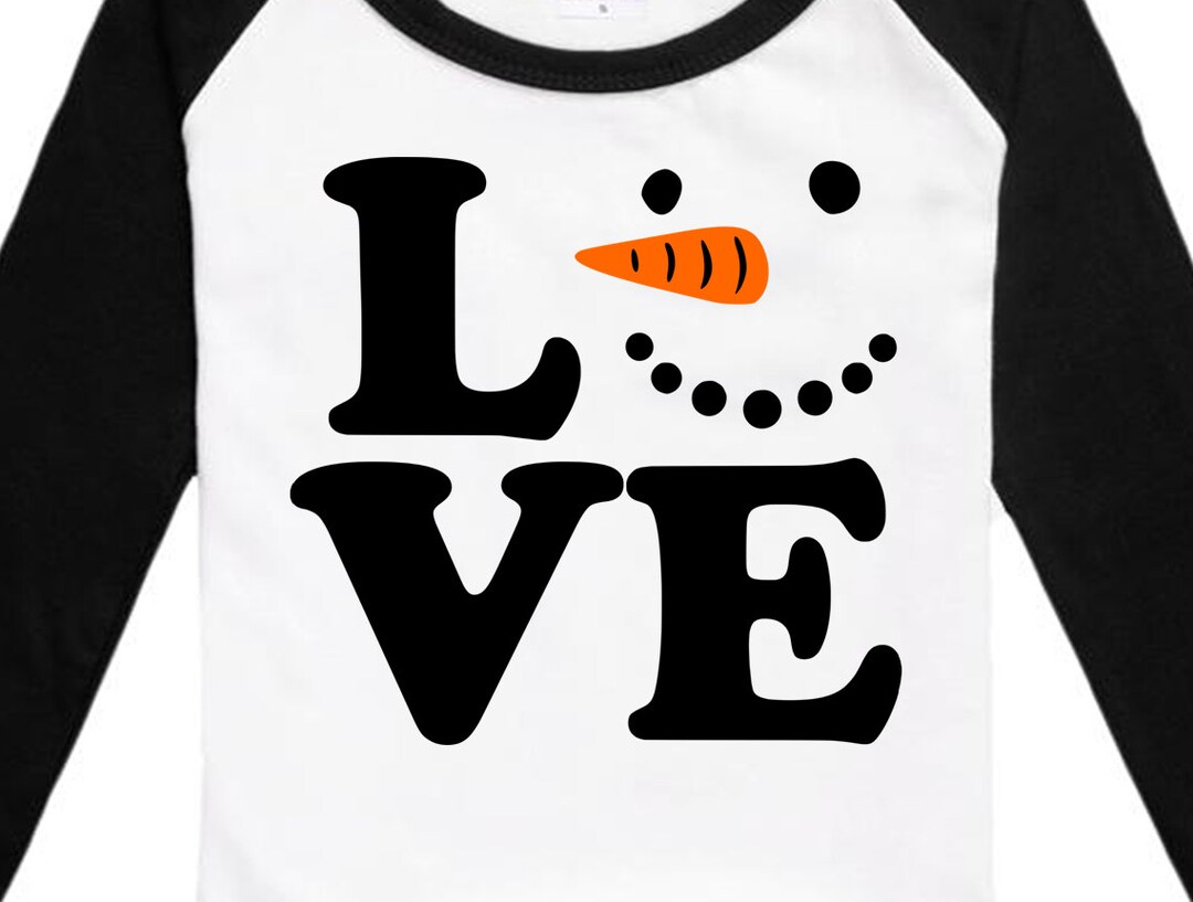 Love Snowman Face SVG Snowman Svg File for Cricut Silhouette Iron on ...