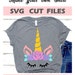 Unicorn Face With Flowers Svg for Girl, Unicorn Birthday Svg, Cute ...