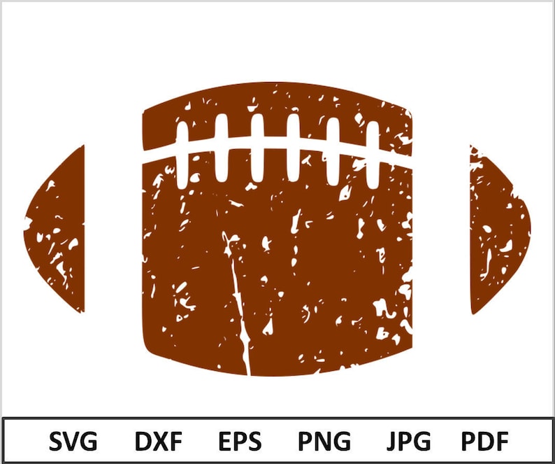 Distressed Football Svg Files for Cricut Silhouette Cameo | Etsy