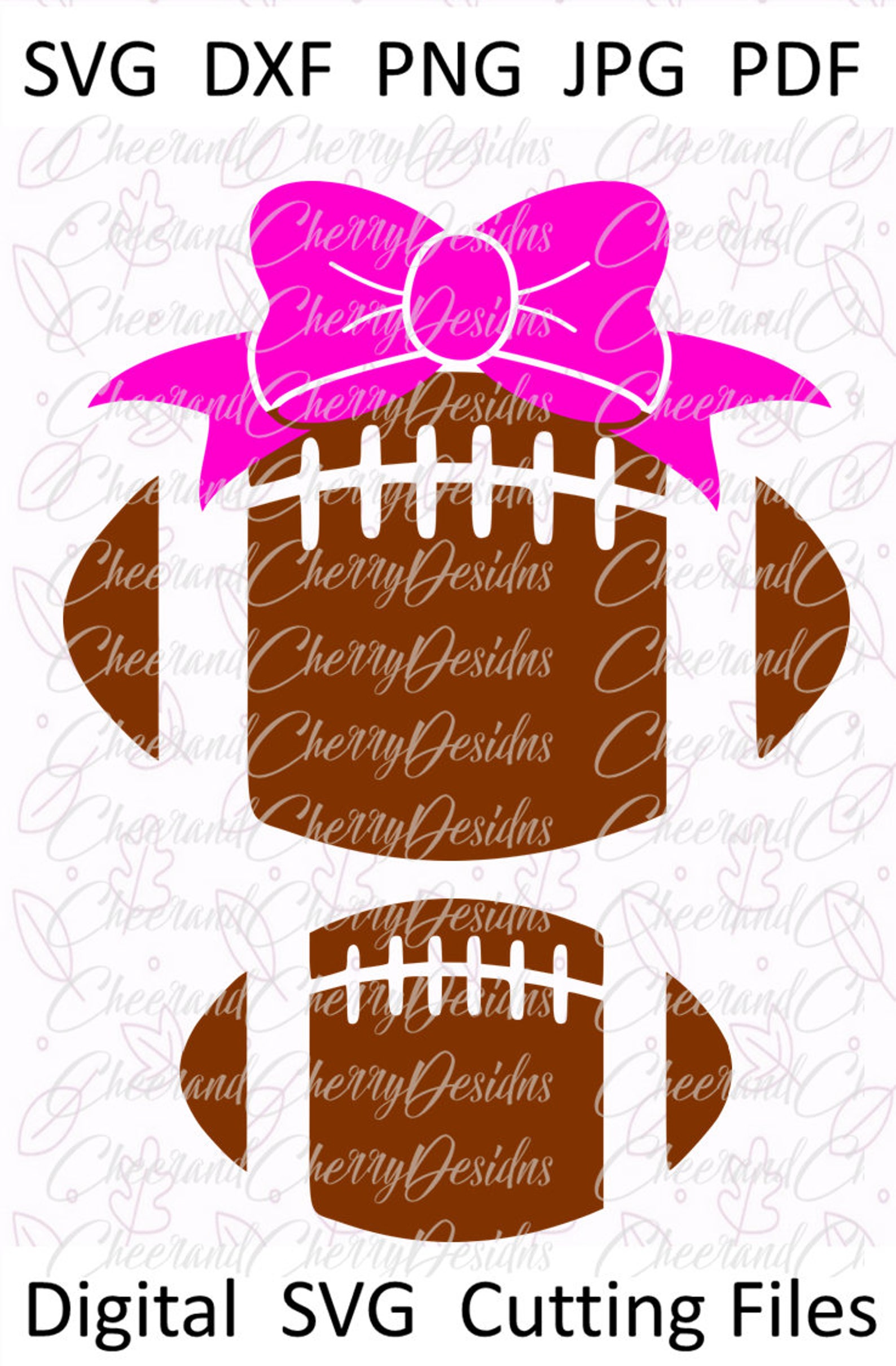 Football With Bow Svg Football SVG for Cricut Silhouette - Etsy Australia
