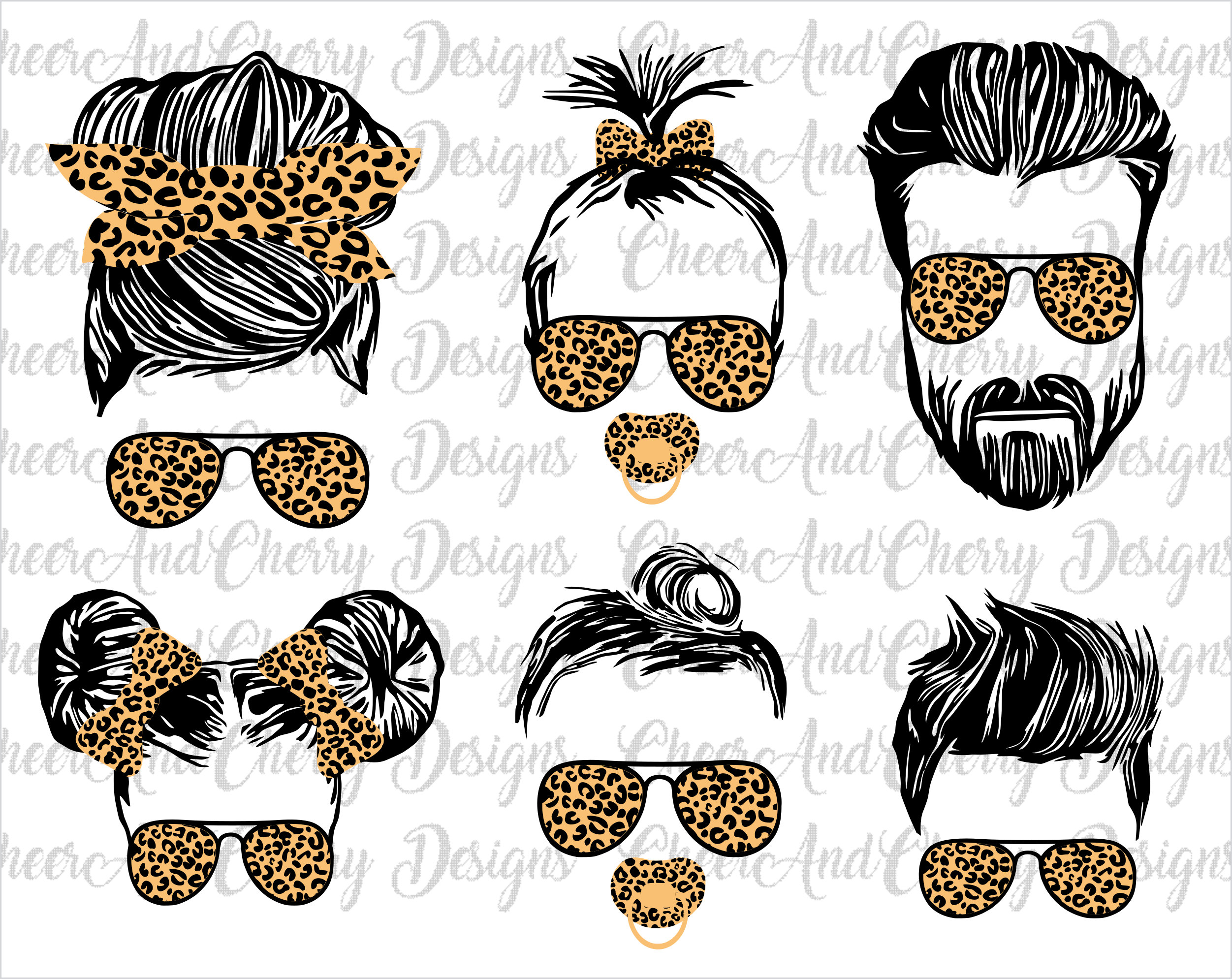 Baby Svg Family Svg Tiger Fam Life SVG Bundle Dad Svg Messy Bun Mom Svg ...