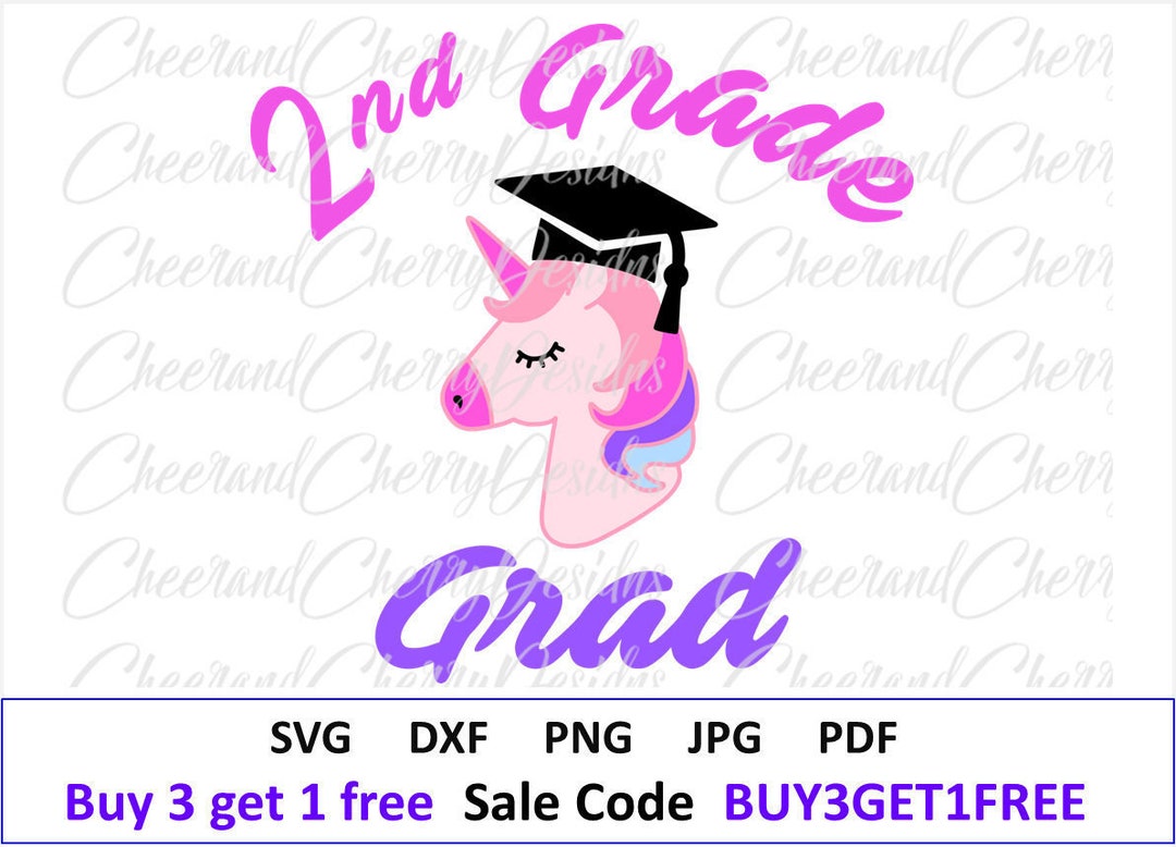 2nd Grade Graduation Svg Second Grade SVG 2nd Grade Svg - Etsy