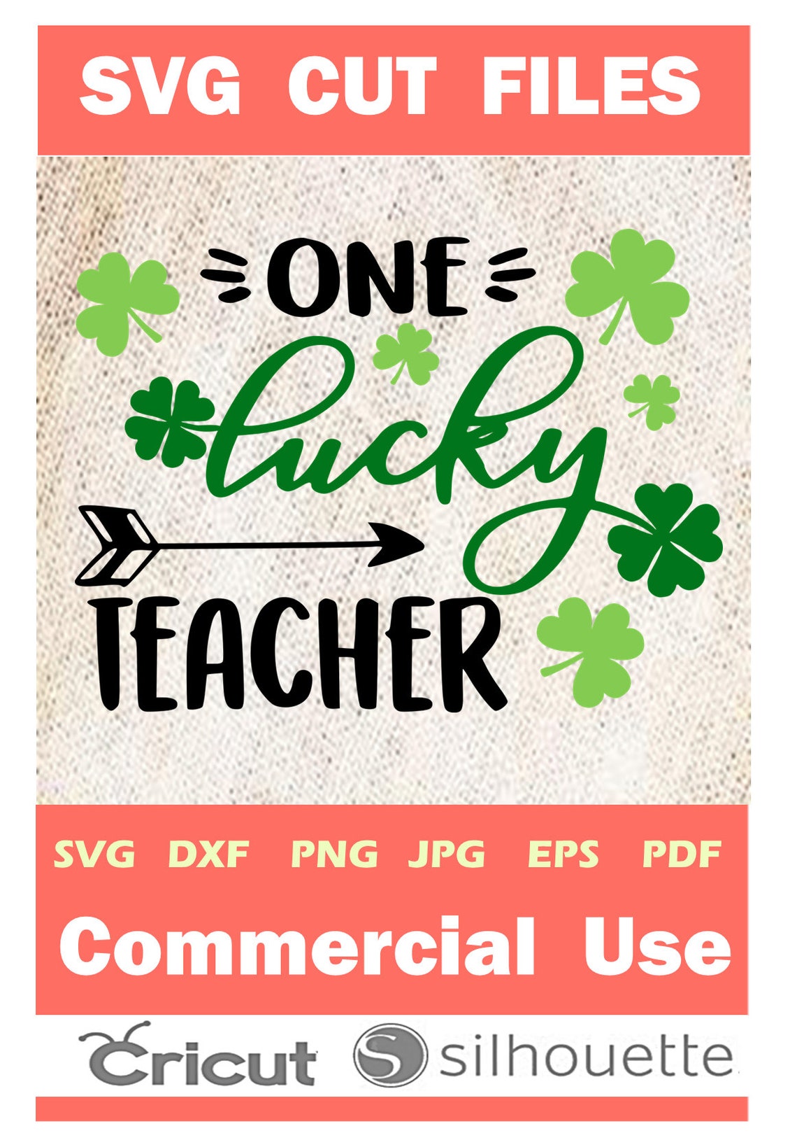 One Lucky Teacher Svg Saint Patricks Day Svg for Cricut | Etsy