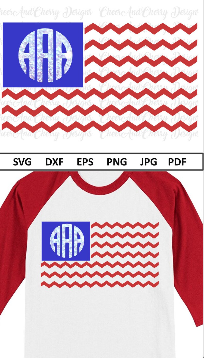 Chevron American Flag SVG for Silhouette Cameo Chevron Flag - Etsy
