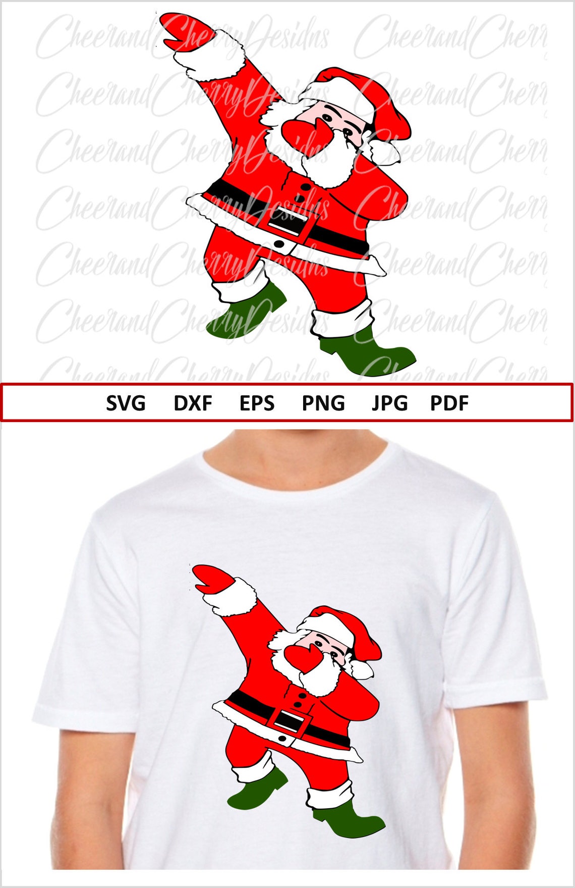 Dabbing Santa Svg Christmas SVG Dab Svg for Christmas Cut File - Etsy