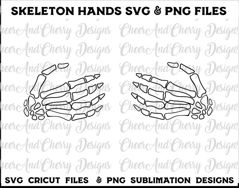 Skeleton Hands SVG PNG Bundle, Halloween Svg Stay Spooky Svg Pinky ...
